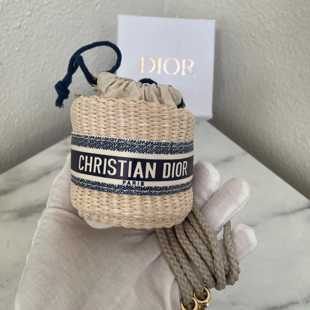 Dior | Bags | Christian Dior Mini Bucket Straw Bag Novelty Item | Poshmark